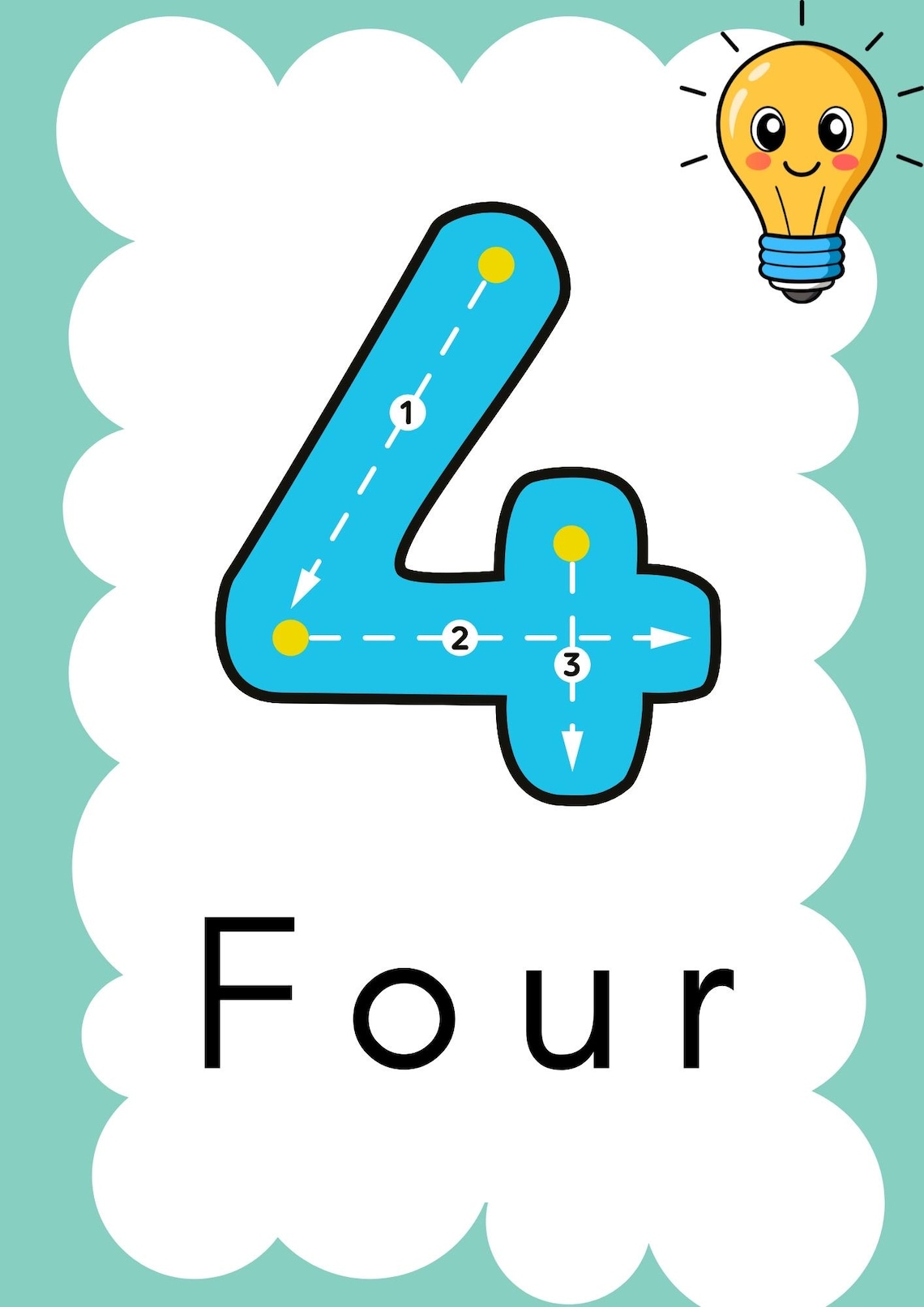 Number Flashcards 1-20 - Etsy