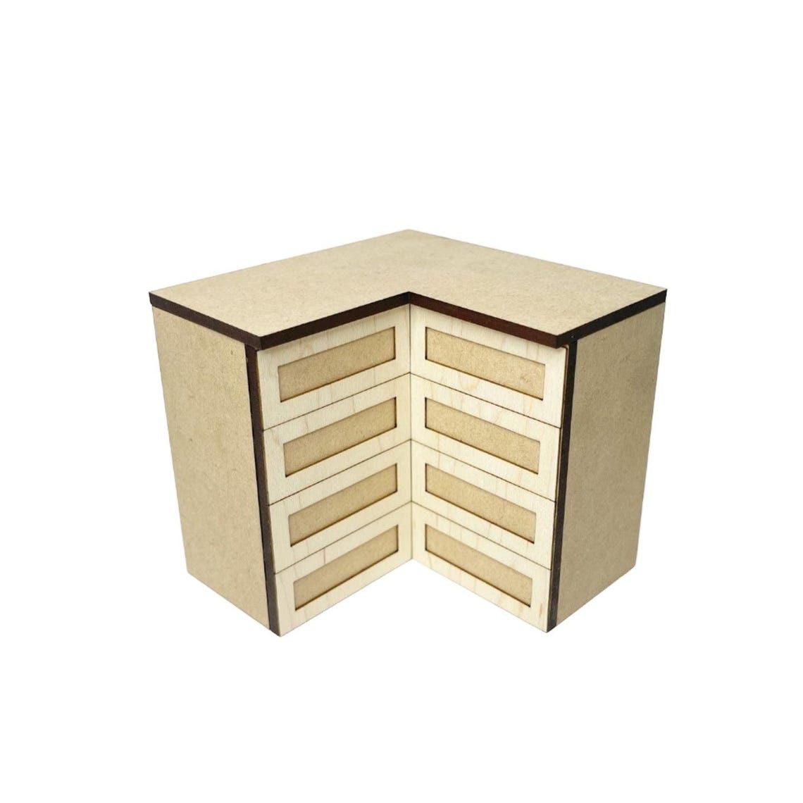 Corner Lower Cabinet With 4 Drawers, Shaker - Etsy