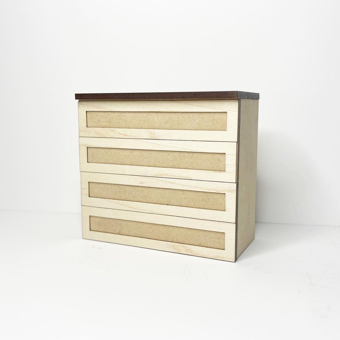 1:12 Scale Lower Double Cabinet With Drawers - Shaker - Etsy