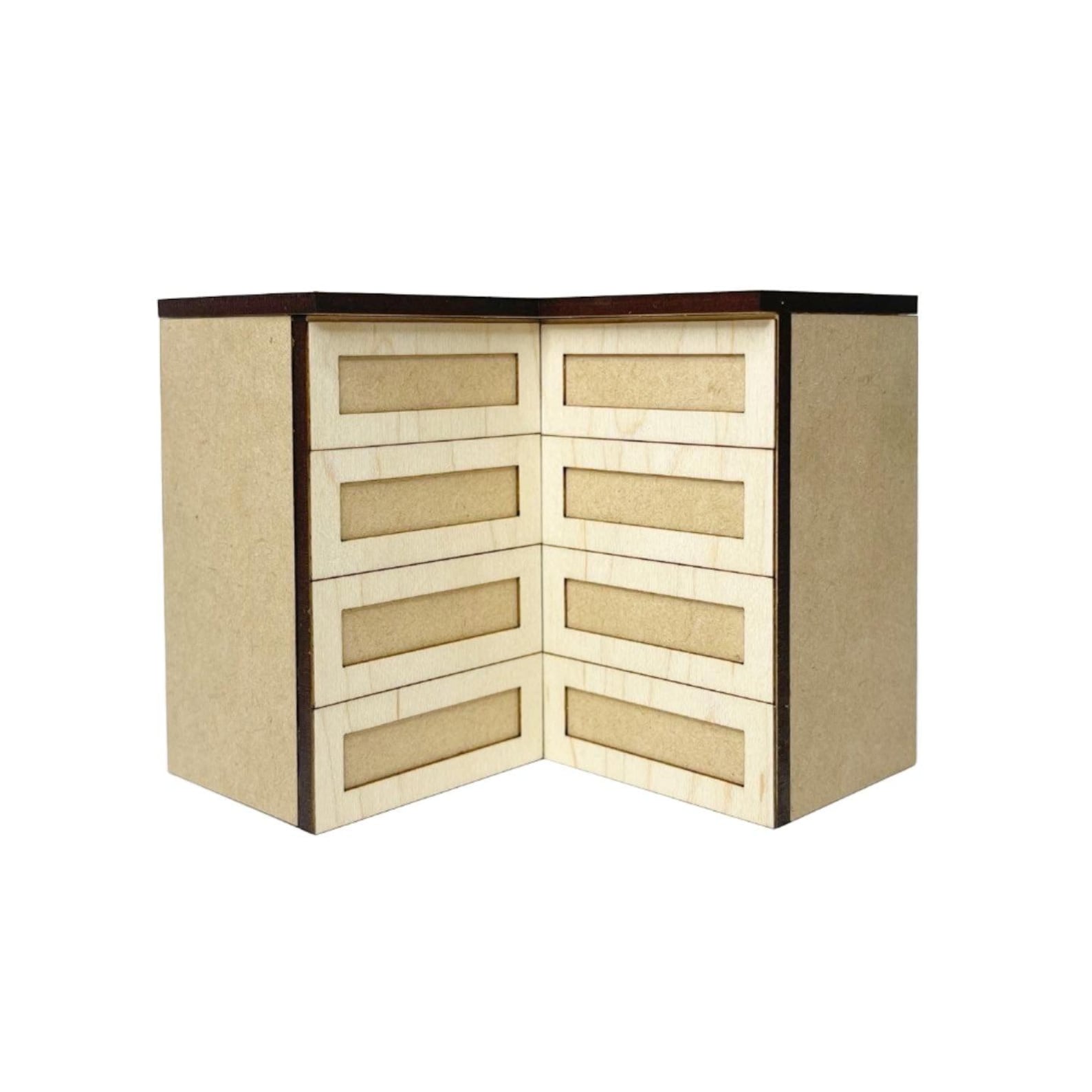 Corner Lower Cabinet With 4 Drawers, Shaker - Etsy