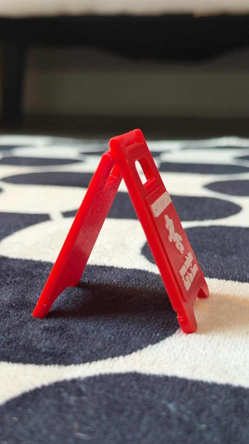 3D Printed Caution Sign | You Might Fall in Love Desk Decor - Etsy