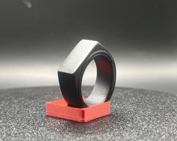 NFC Stainless Steel & Black Enamel Ring: Tech Nerd Jewelry - Etsy Canada