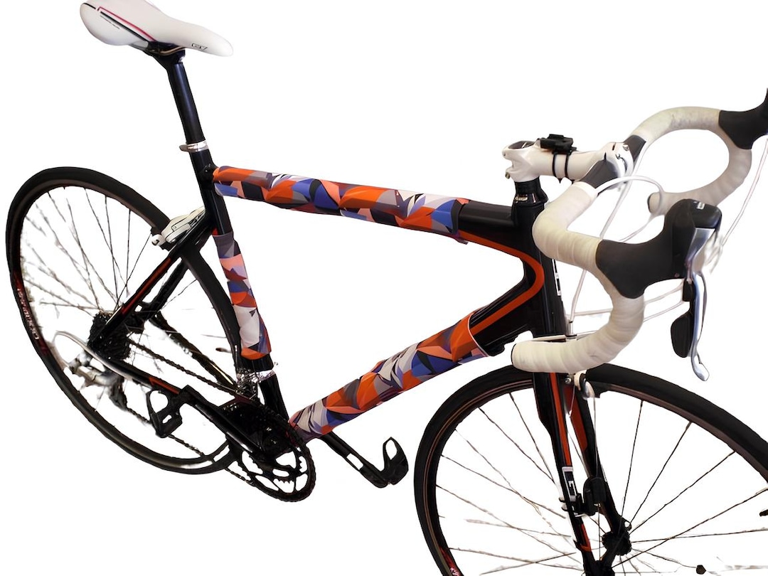 Reflective Bike Frame Wraps: Metro Mosaic Reversible Cycling Safety ...