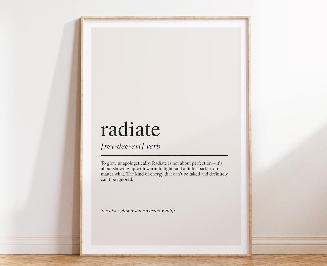 Radiate Definition Wall Art - Positive Energy Print for Uplifting and ...