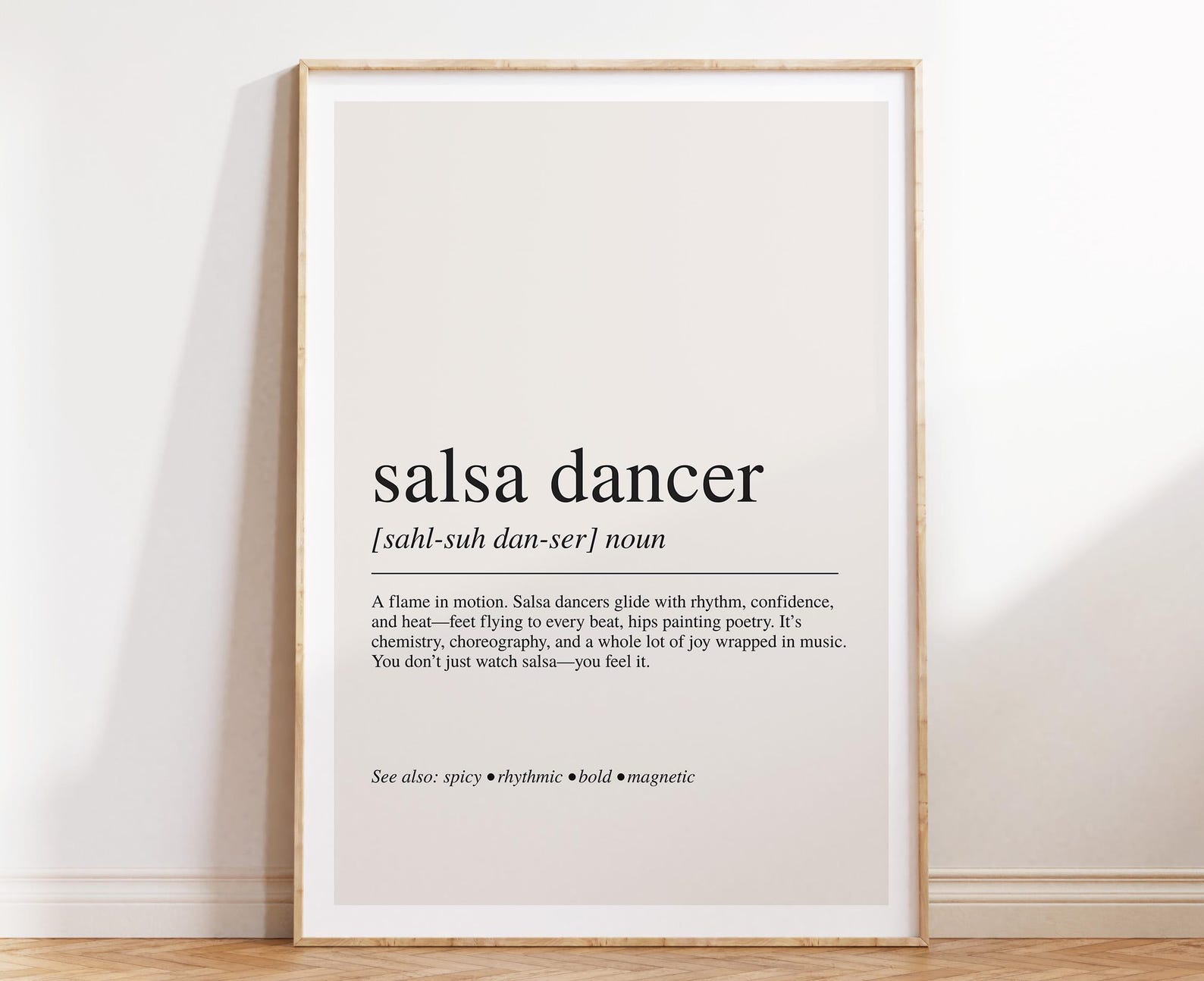 Salsa Dancer Definition Print, Performing Arts Wall Art, Modern ...