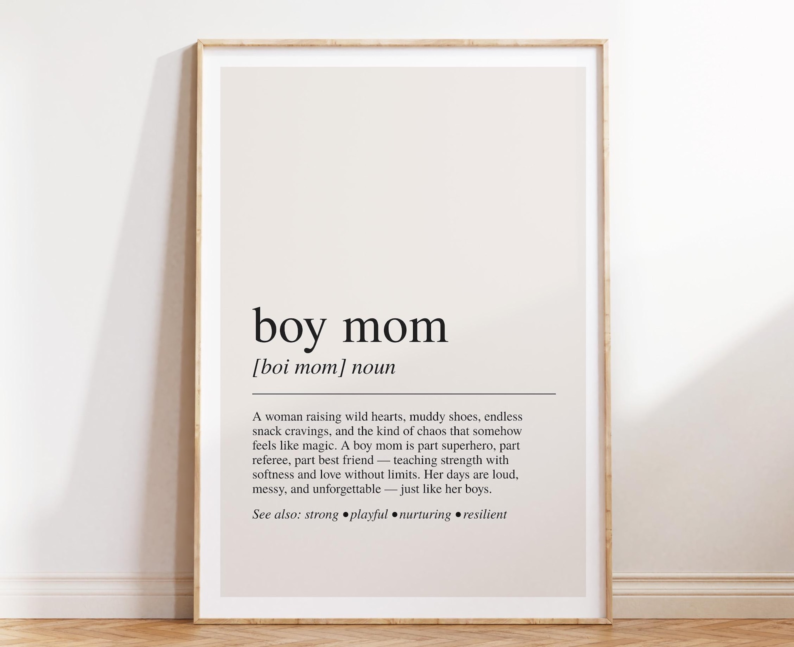 Boy Mom Definition Print, Dictionary Poster, Quote Wall Art, Mom of ...