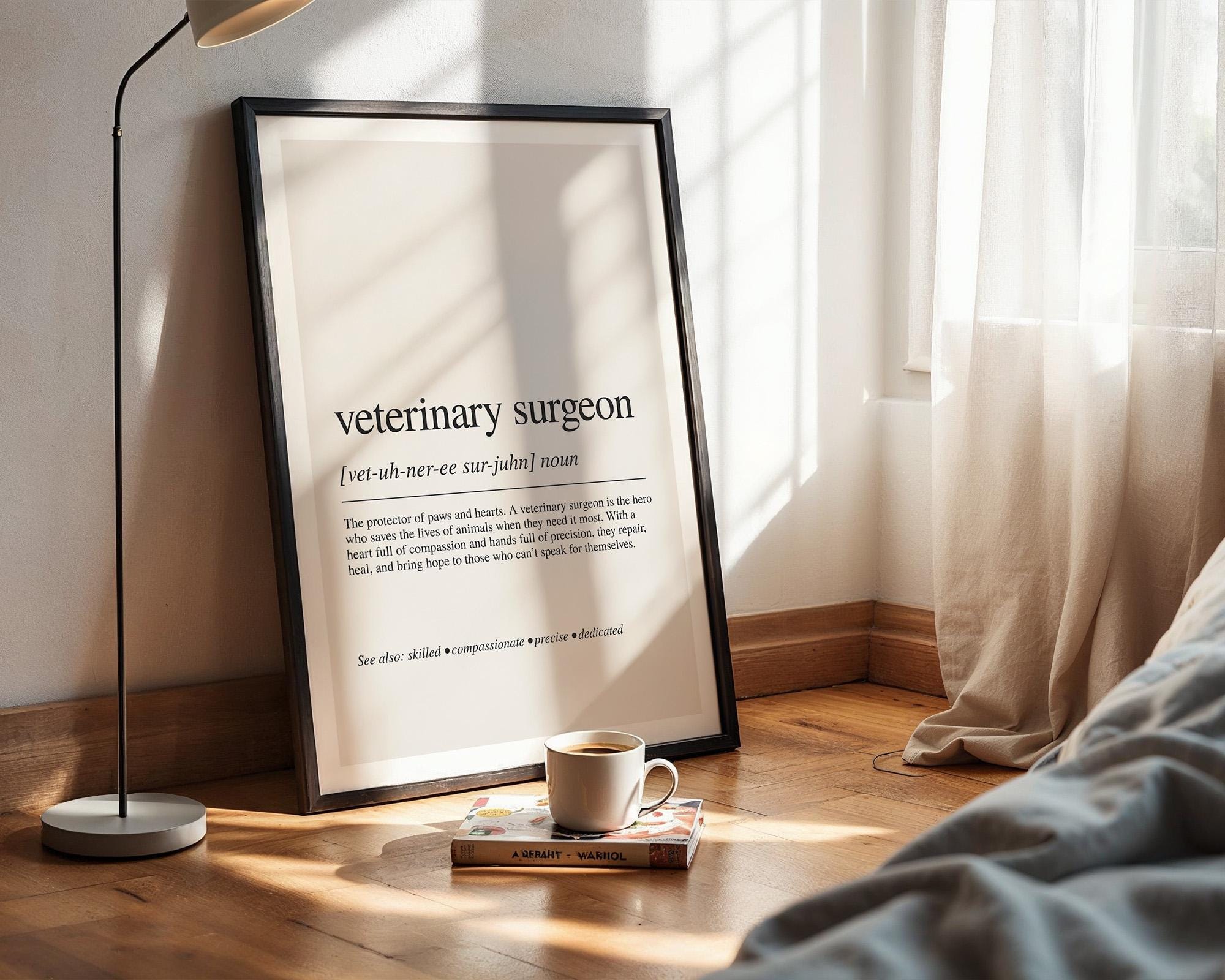 Veterinary Surgeon Definition Print , Vet Office Decor, Gift for Animal ...