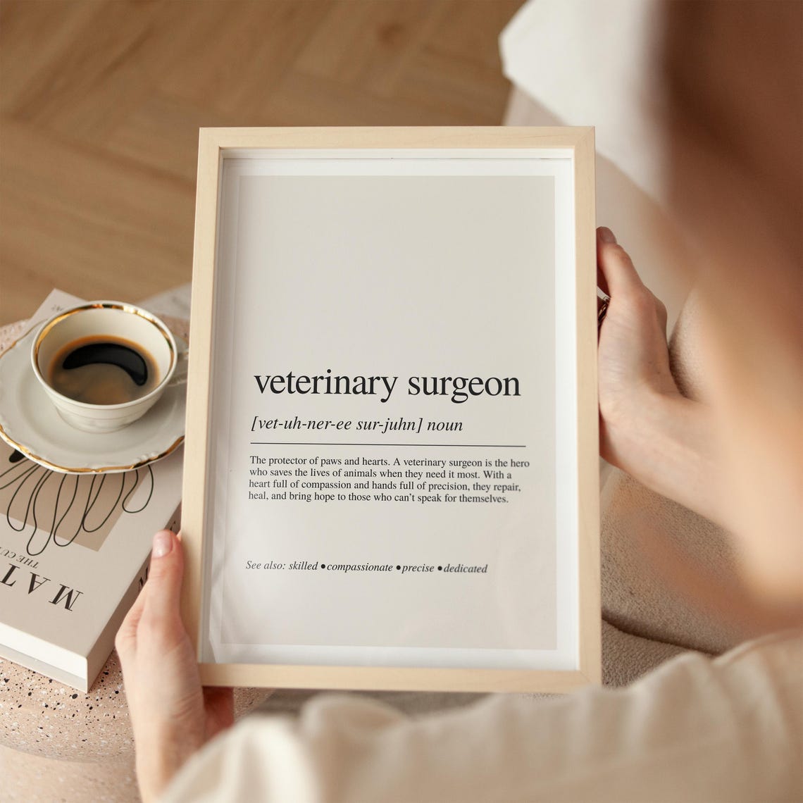 Veterinary Surgeon Definition Print , Vet Office Decor, Gift for Animal ...