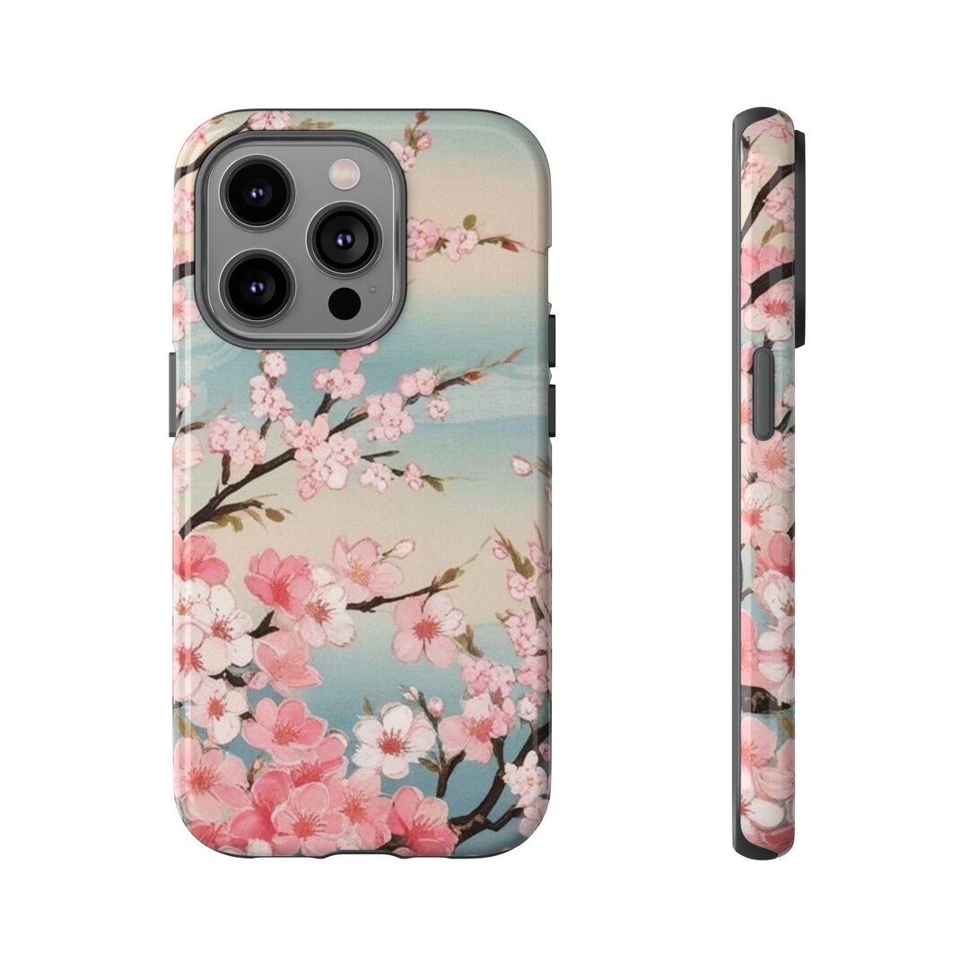 Japanese Sakura iPhone Case Cherry Blossom Art, Protective Cover - Etsy
