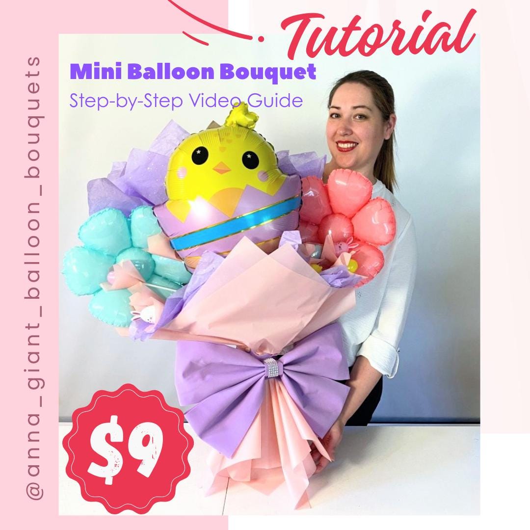 Mini Balloon Bouquet Tutorial | Step-by-step DIY Class | Learn to Make Cute Balloon Gifts for ...