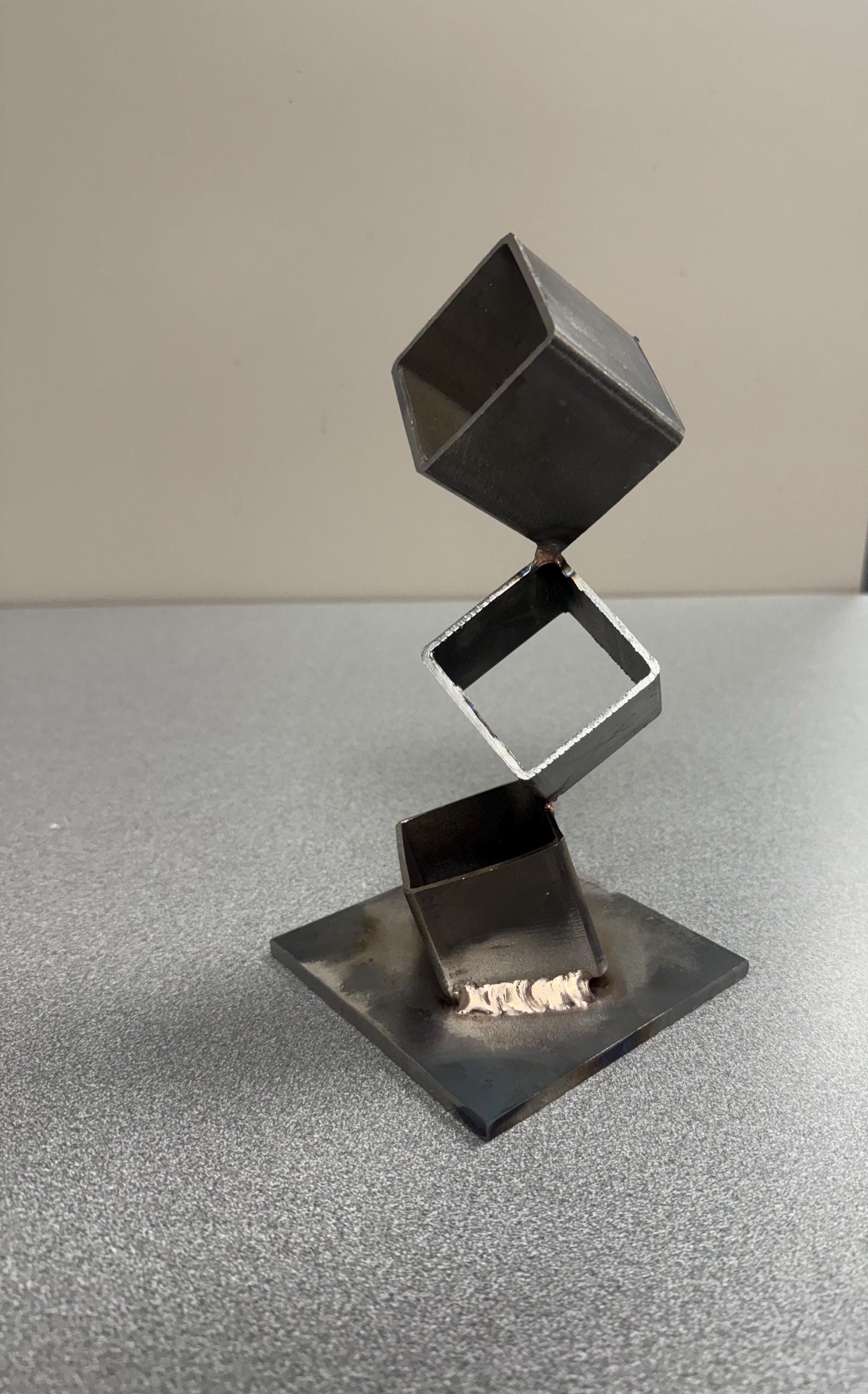 Welded Cube Tower Sculpture - Etsy