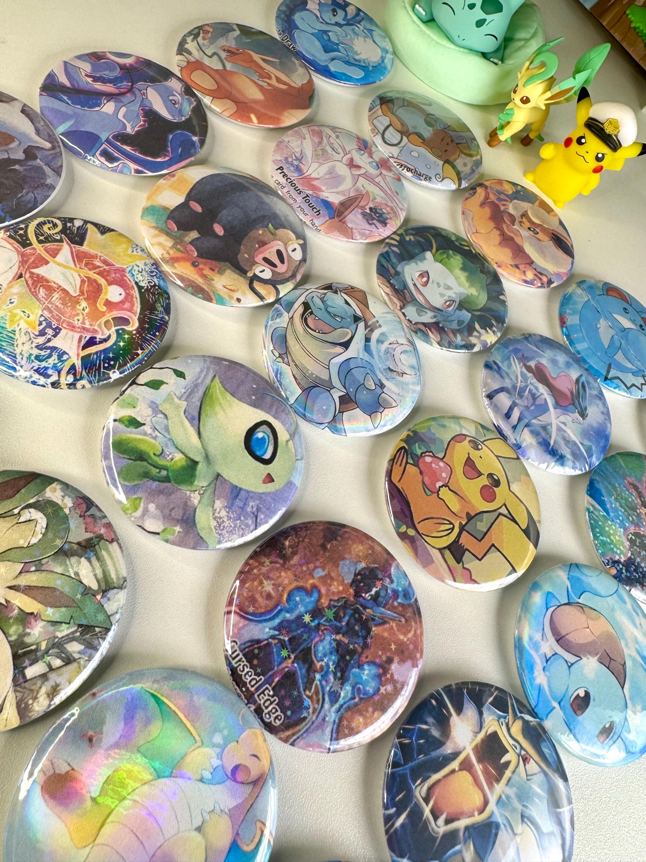 Pokémon Card Art Button Badge Pin - Party Favors - Etsy