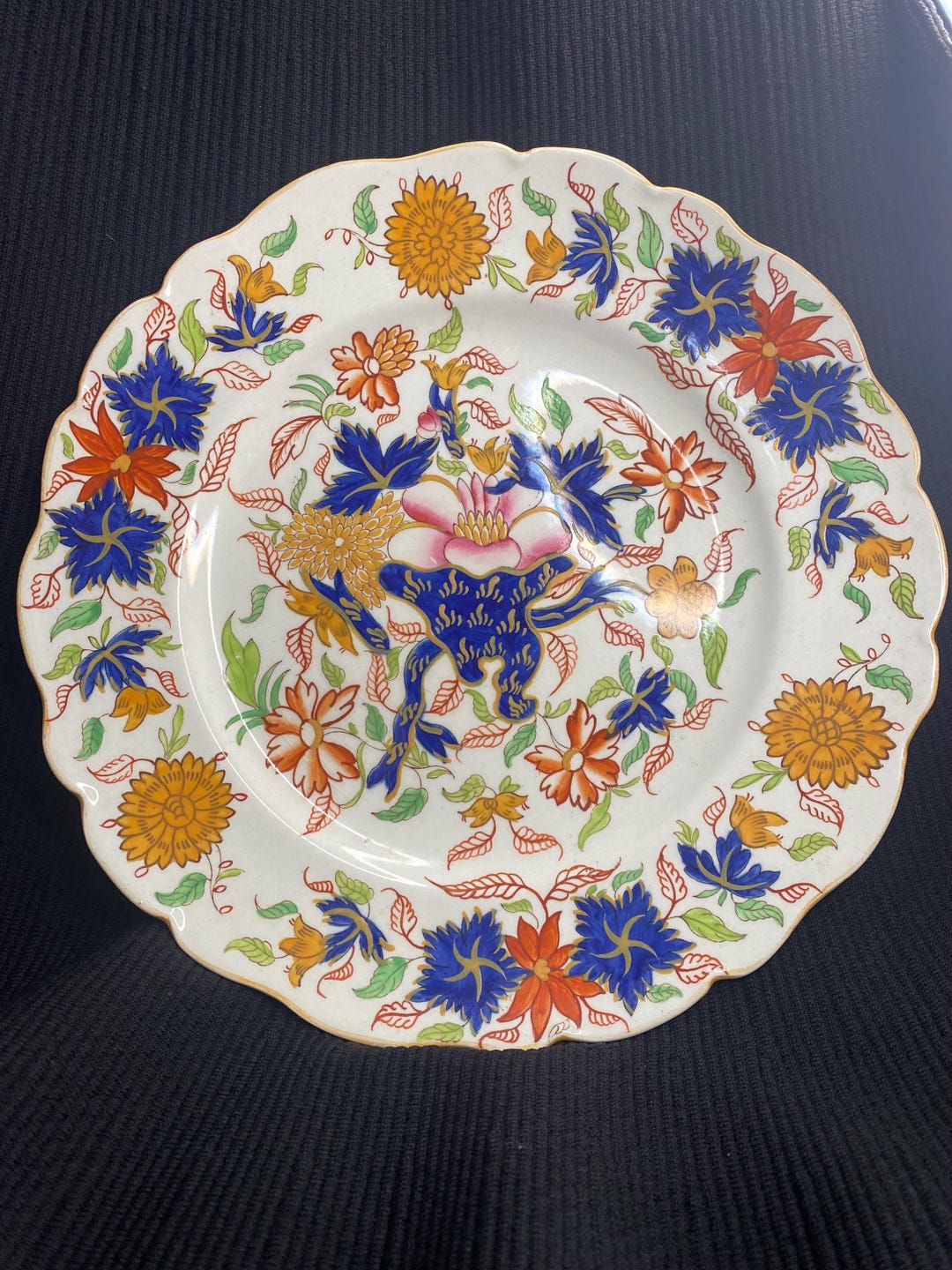 Antique Mason's Patent Ironstone China Plate - Imari Style, Floral ...
