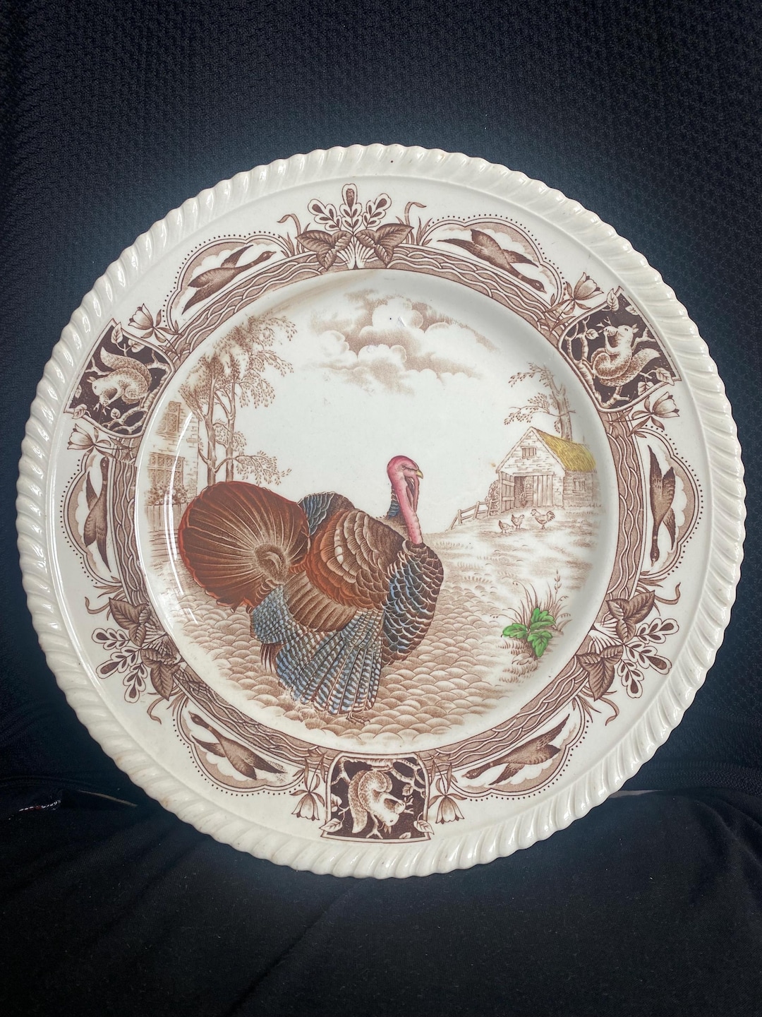 Rare! Vintage Johnson Brothers “barnyard King” Turkey Dinner Plate - Etsy