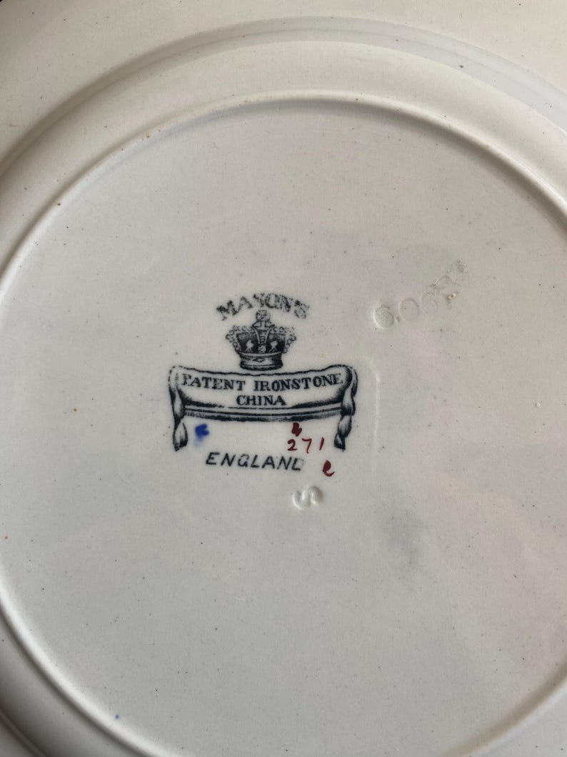 Antique Mason's Patent Ironstone China Plate, England - Etsy