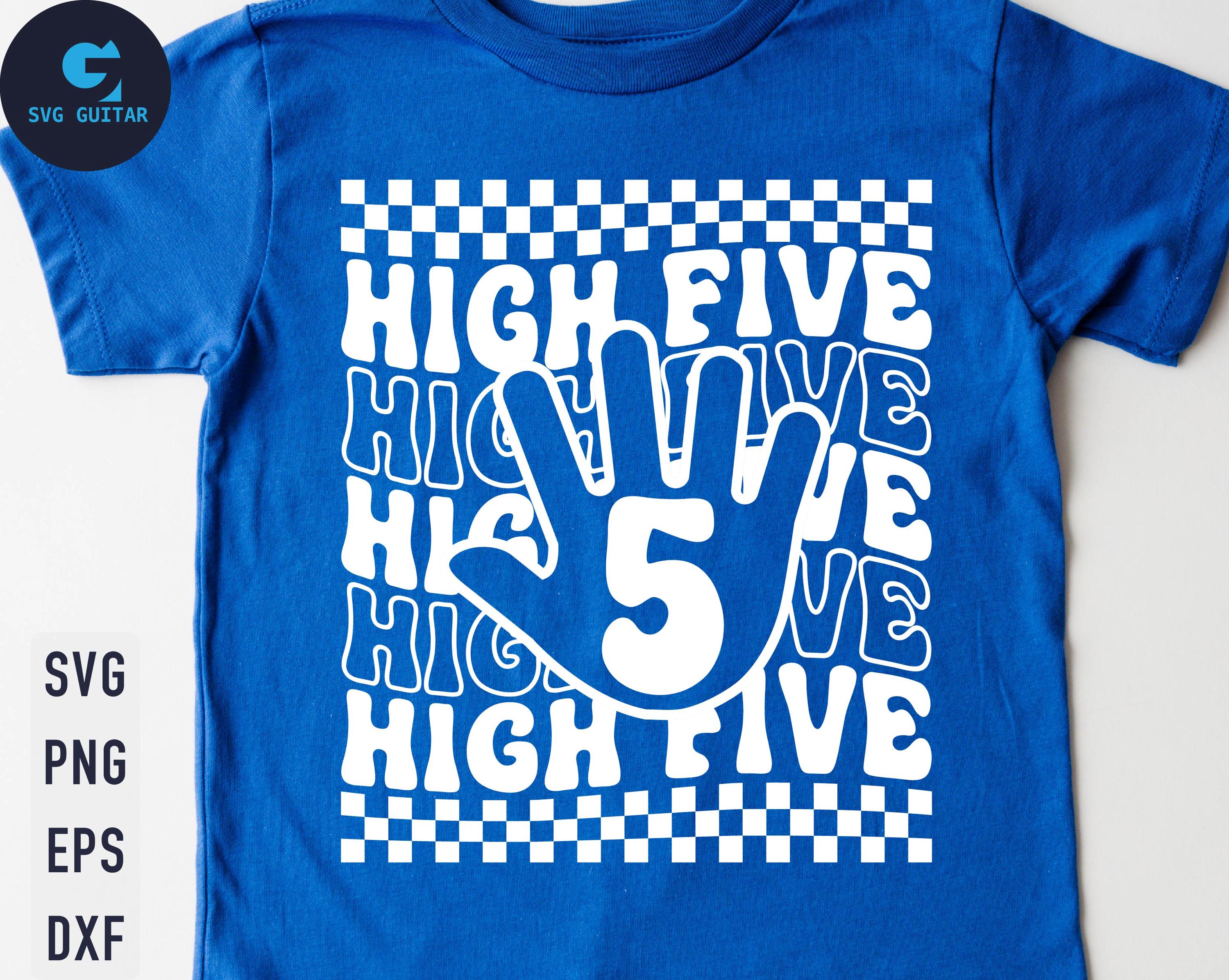 High Five Svg, 5th Birthday Boy Svg, 5 Years Old Svg, 5th Fifth ...