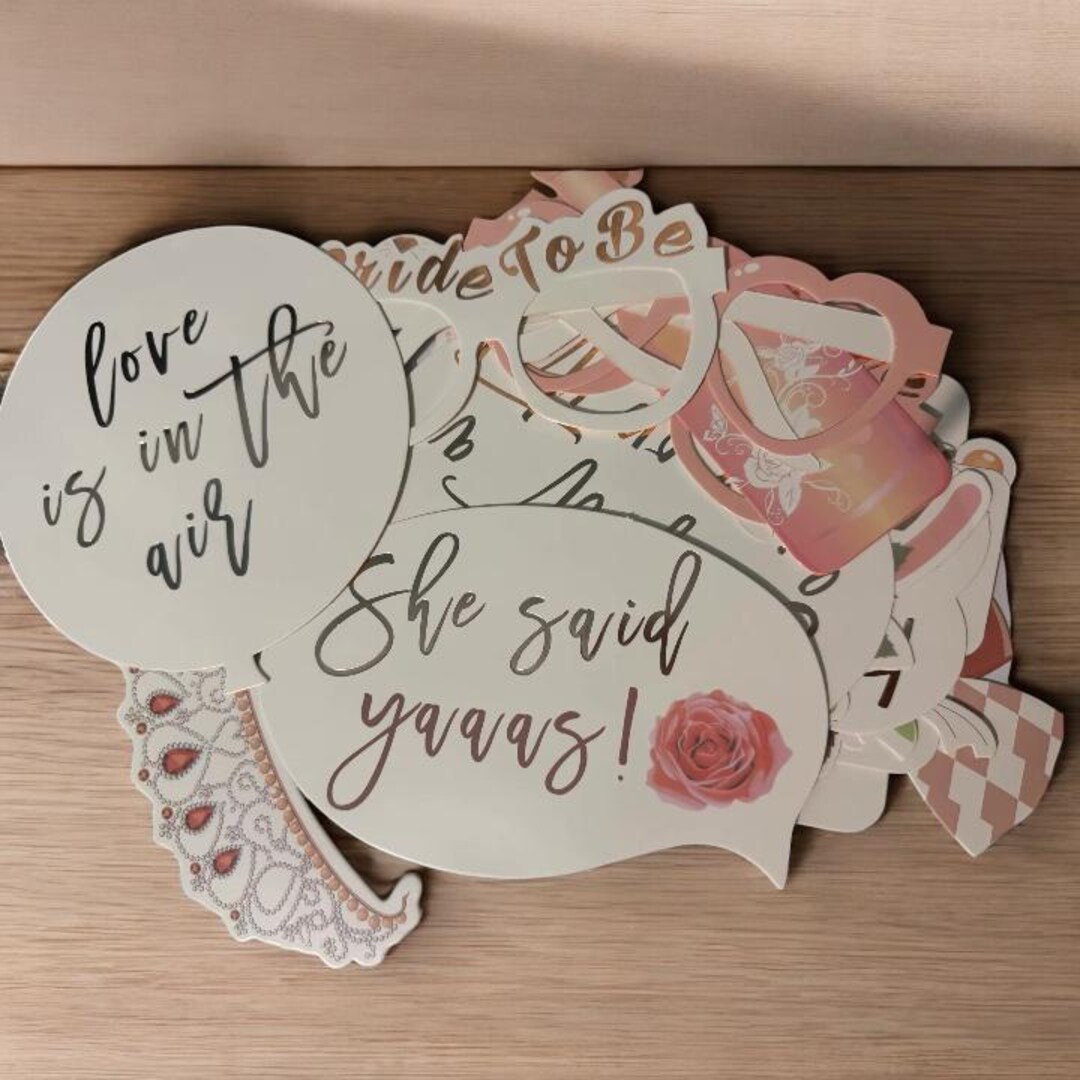 Team Bride Photo Booth Props (23PCS) | Bachelorette Party Decor ...
