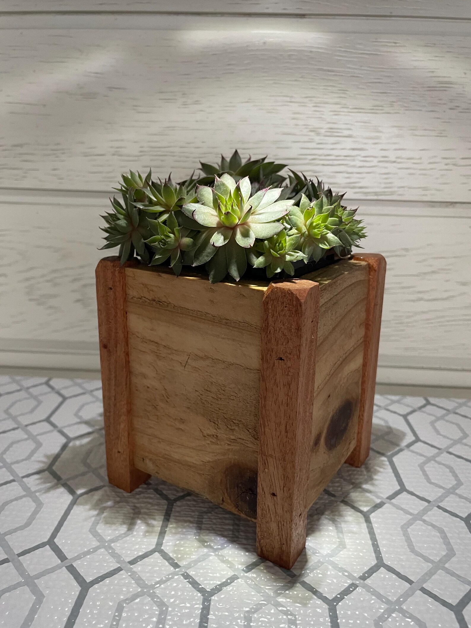 Mini Wooden Planters - Etsy