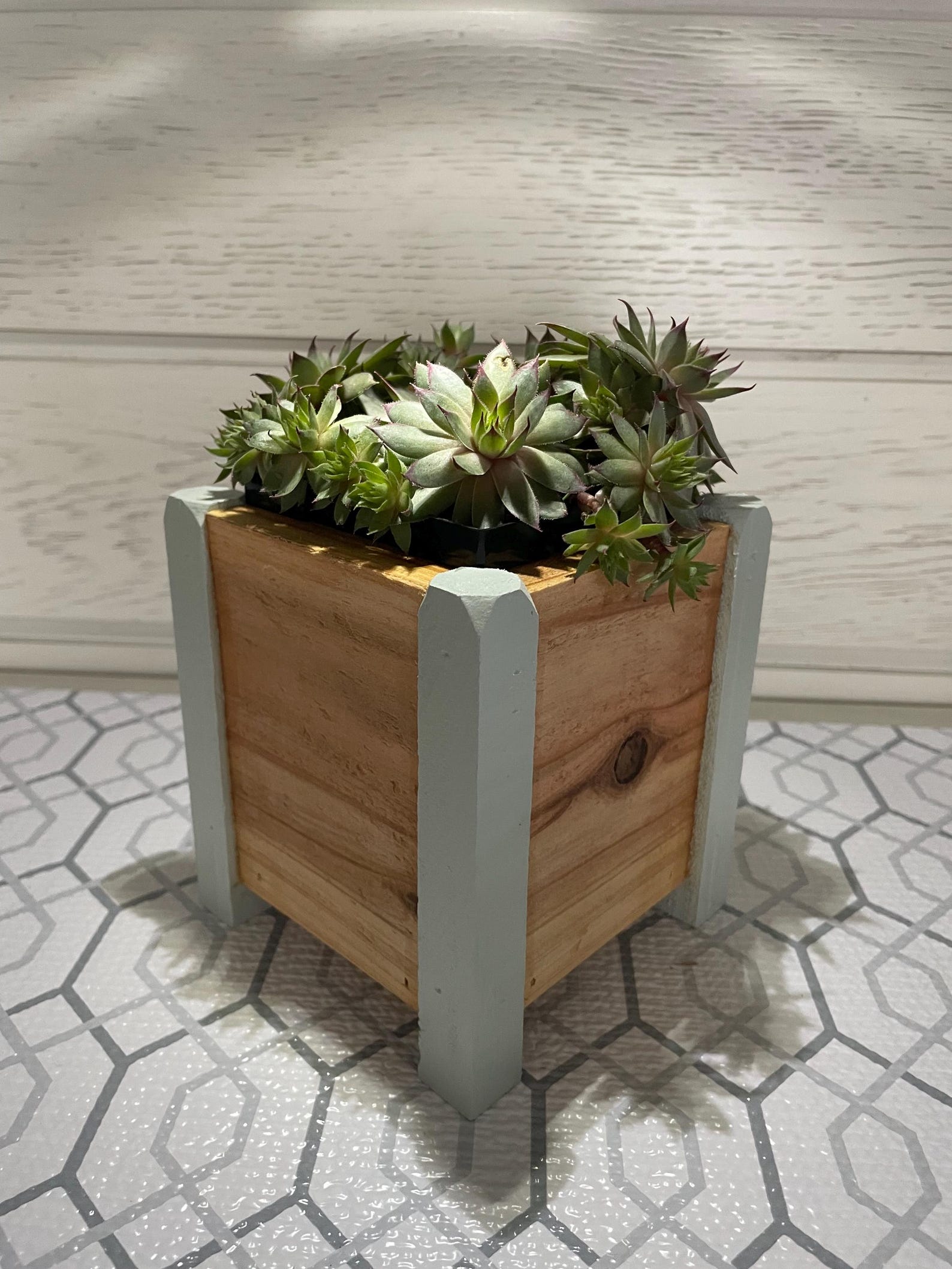 Mini Wooden Planters - Etsy