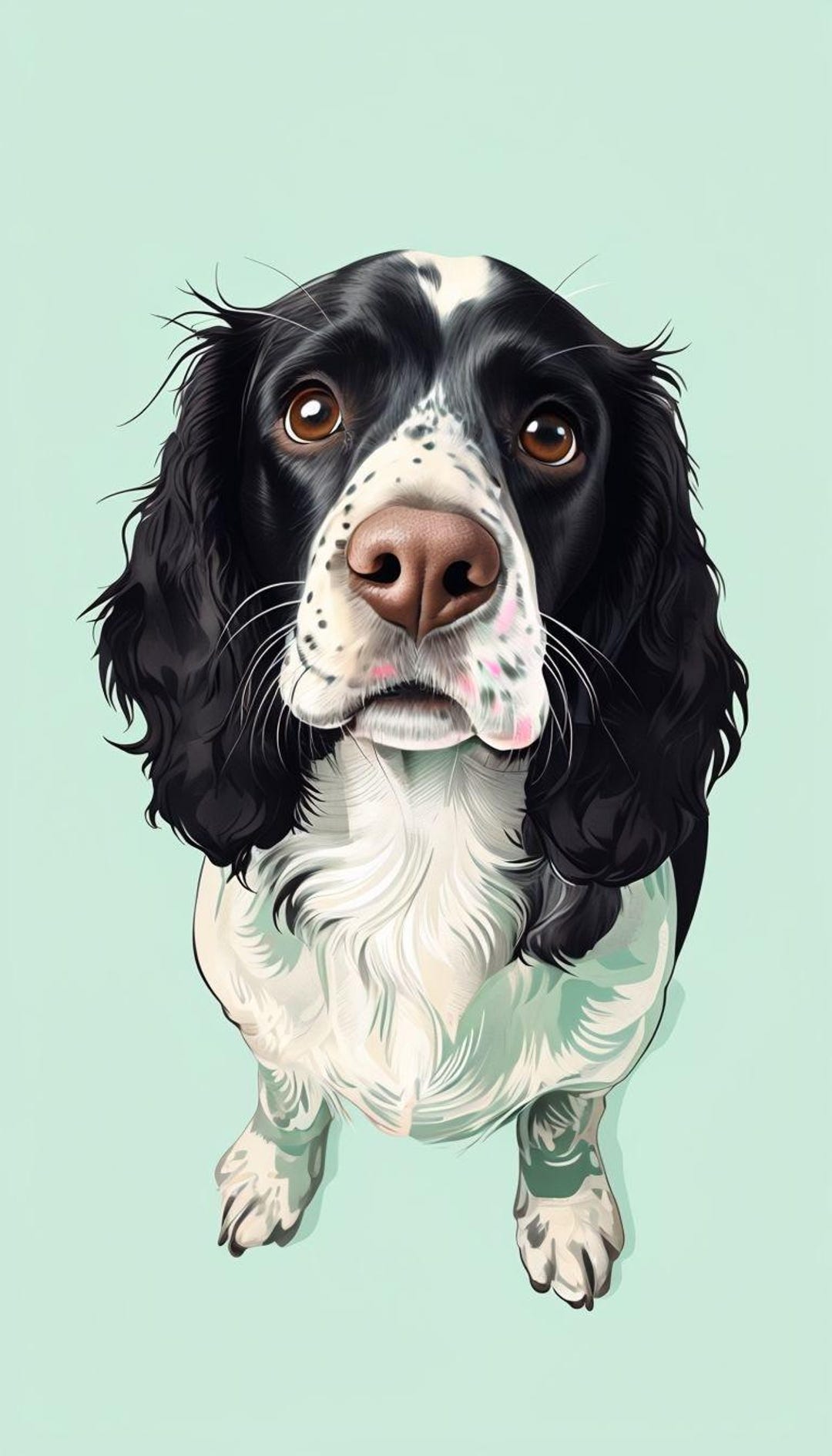 Sprocker Spaniel Digital Print | Custom Dog Art | Pet Portrait | Dog ...