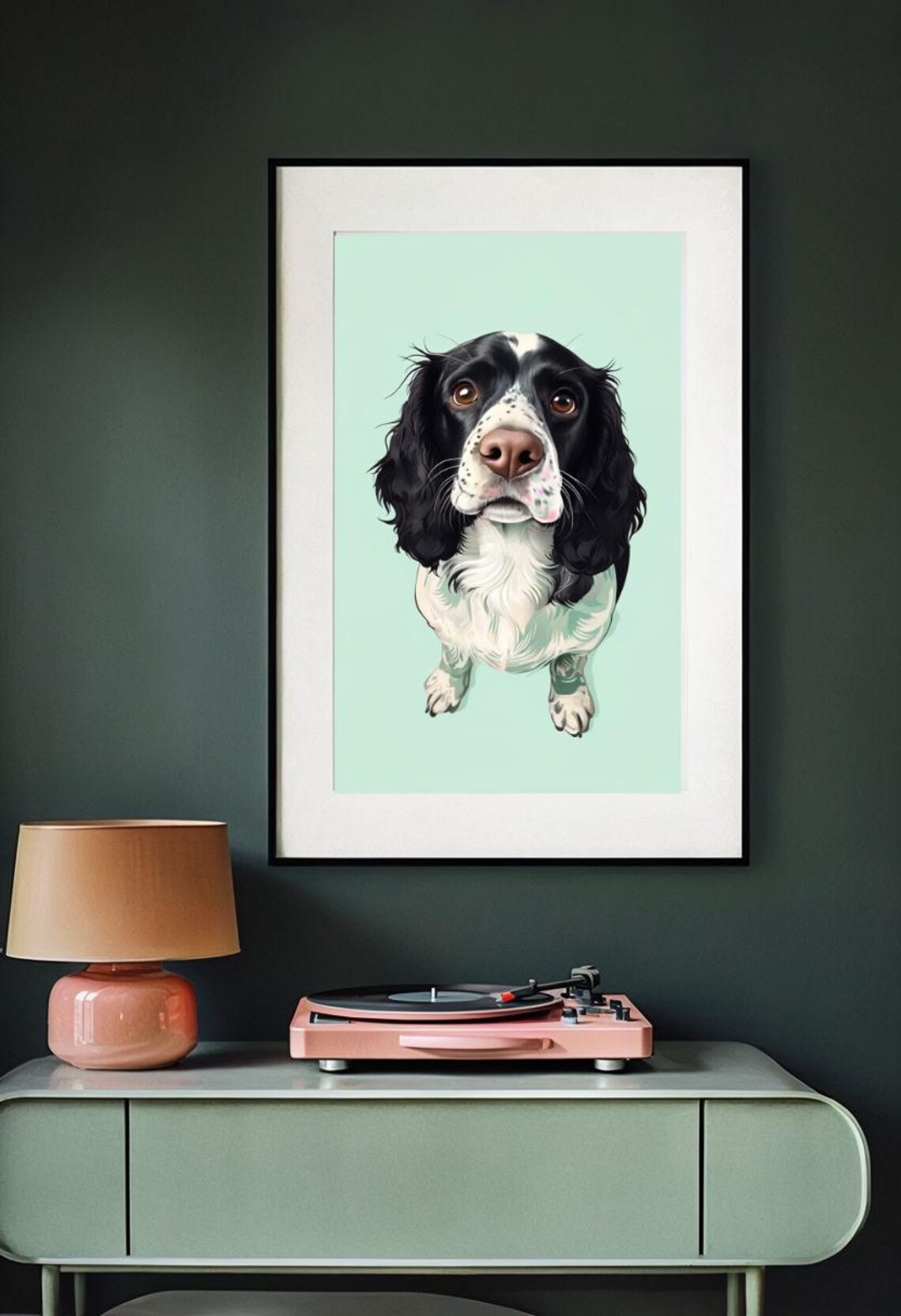 Sprocker Spaniel Digital Print | Custom Dog Art | Pet Portrait | Dog ...
