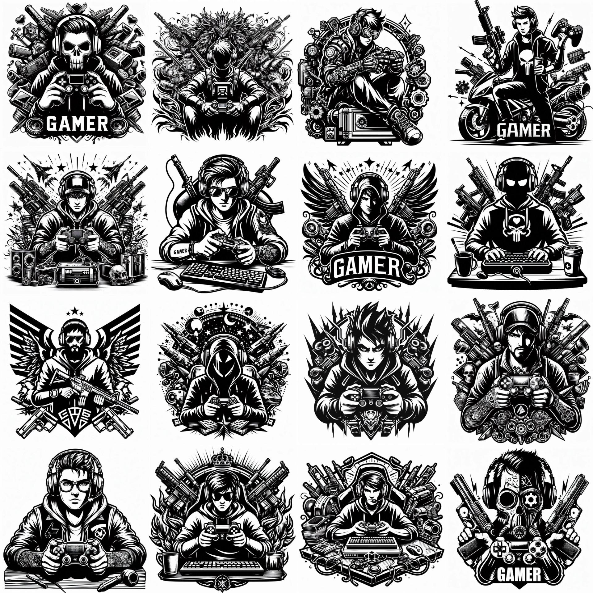 130 Gamer Tribal Engraving SVG Bundle | Gaming Laser Cut Vector Pack ...