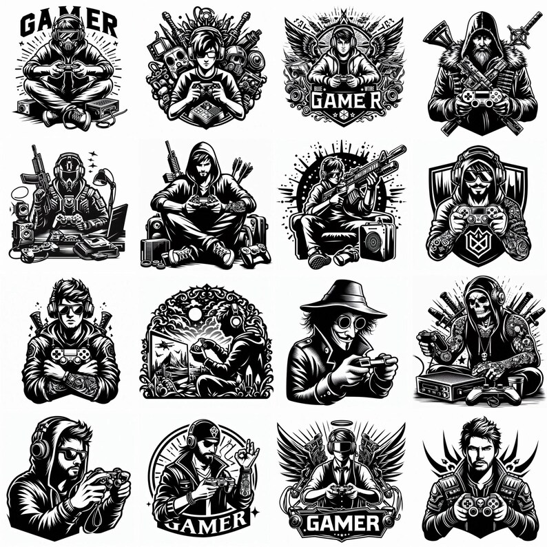 130 Gamer Tribal Engraving SVG Bundle | Gaming Laser Cut Vector Pack ...