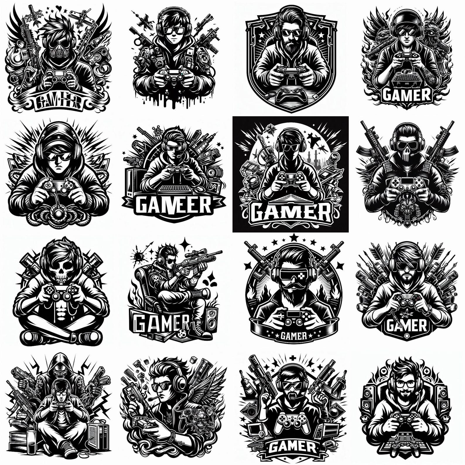 130 Gamer Tribal Engraving SVG Bundle | Gaming Laser Cut Vector Pack ...