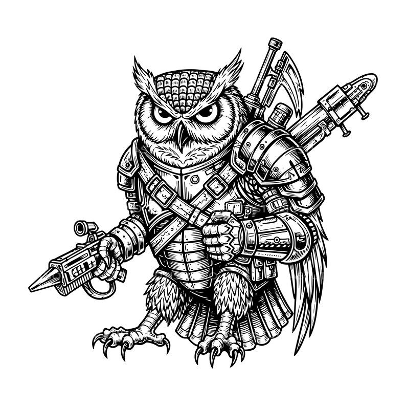Military Owl Warrior SVG Bundle: Tactical Animal Art, Laser Cut Files ...