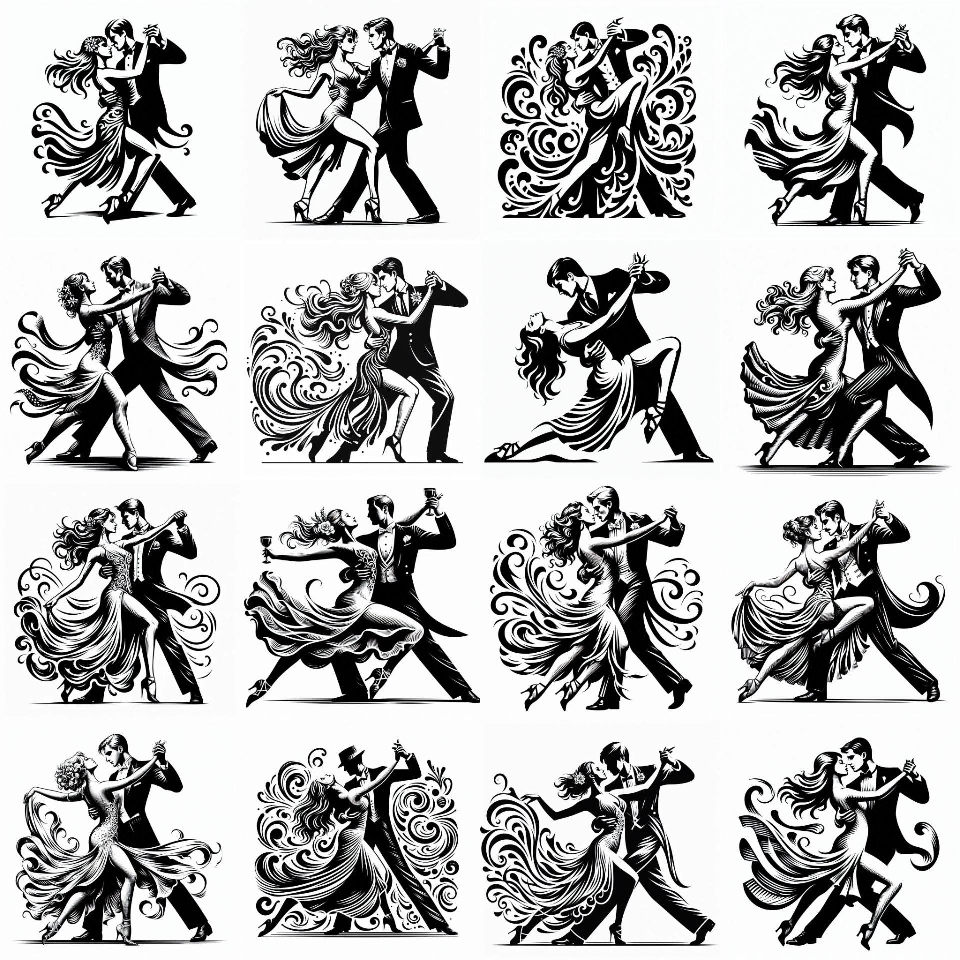 130 Dancing Couple SVG Bundle | Ballroom Dance Silhouette Clipart ...