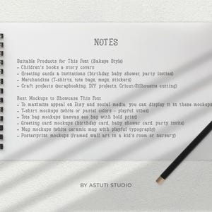 Hand Drawn Outline Font: Playful Cartoon Alphabet (TTF Digital Download ...