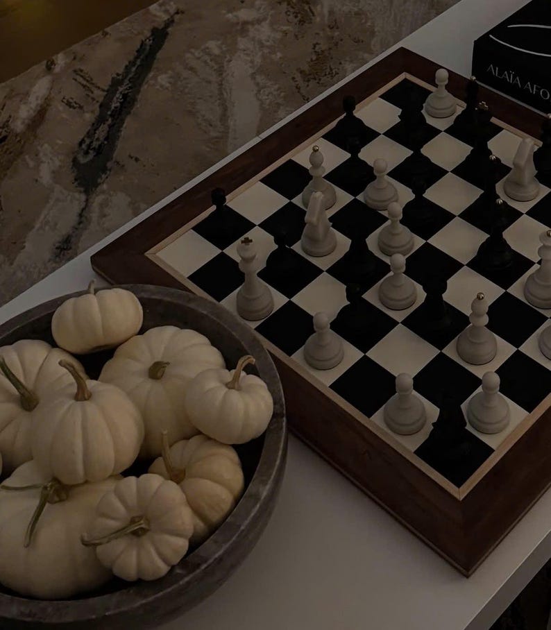 Walnut Chess Set Handmade – Large 20" Luxury Board With Resin Pieces, 3 ...