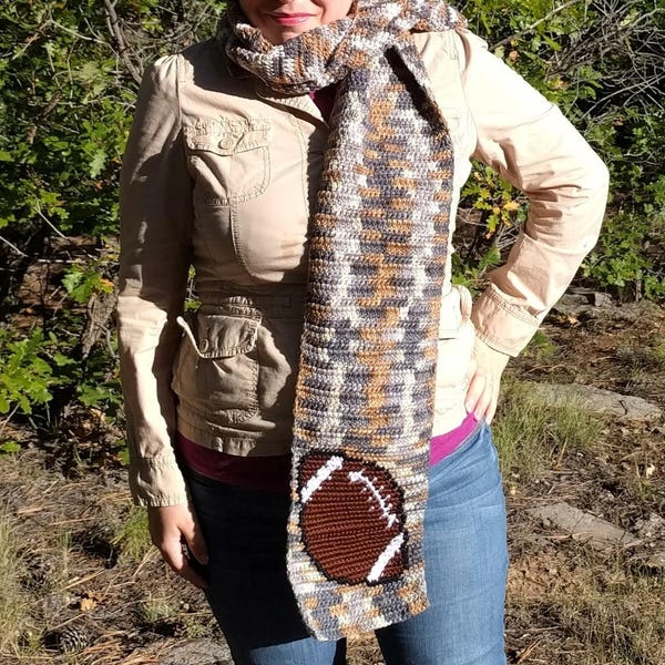 Football Scarf - Etsy