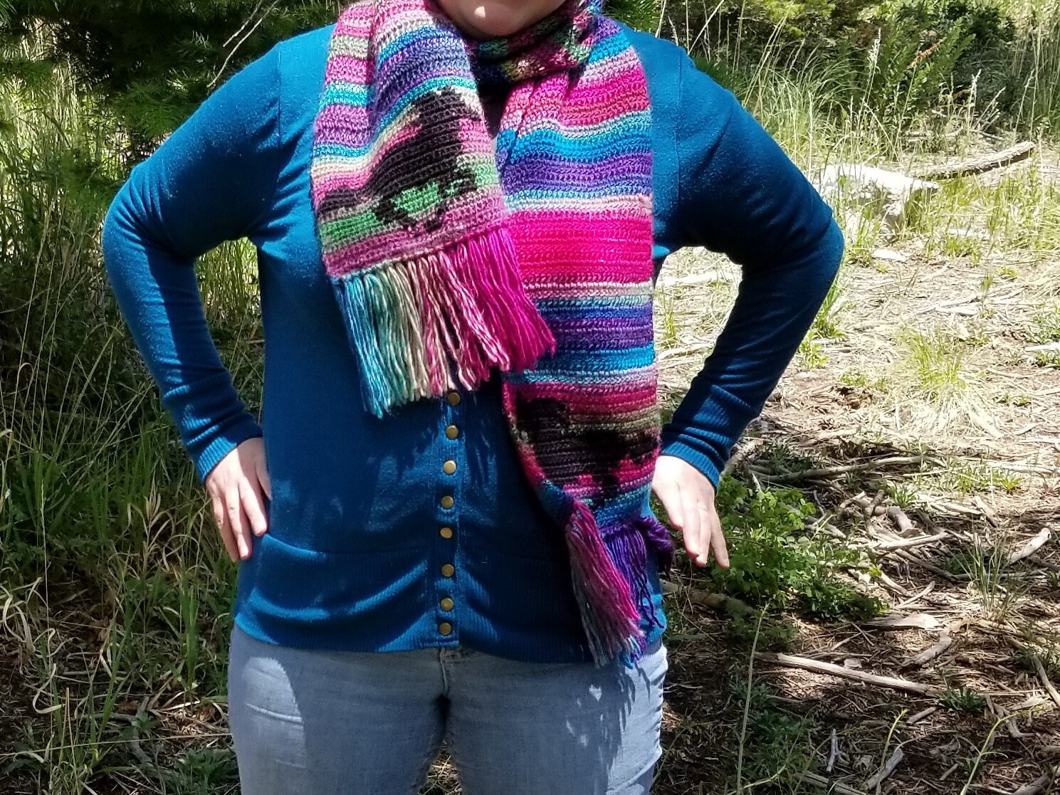 RUNNING HORSE Scarf for Women in Jewel Tones Royal Blue - Etsy