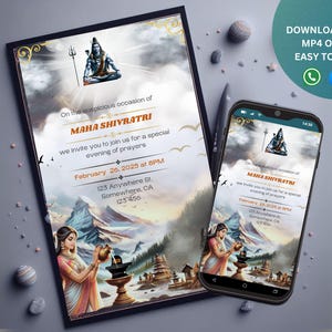 Shivratri Invitation, Lord Shiva Puja Invite, Maha Shiv Puja, Mother ...