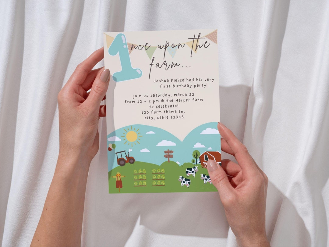 Baby BOY First Birthday Farm Theme - Etsy
