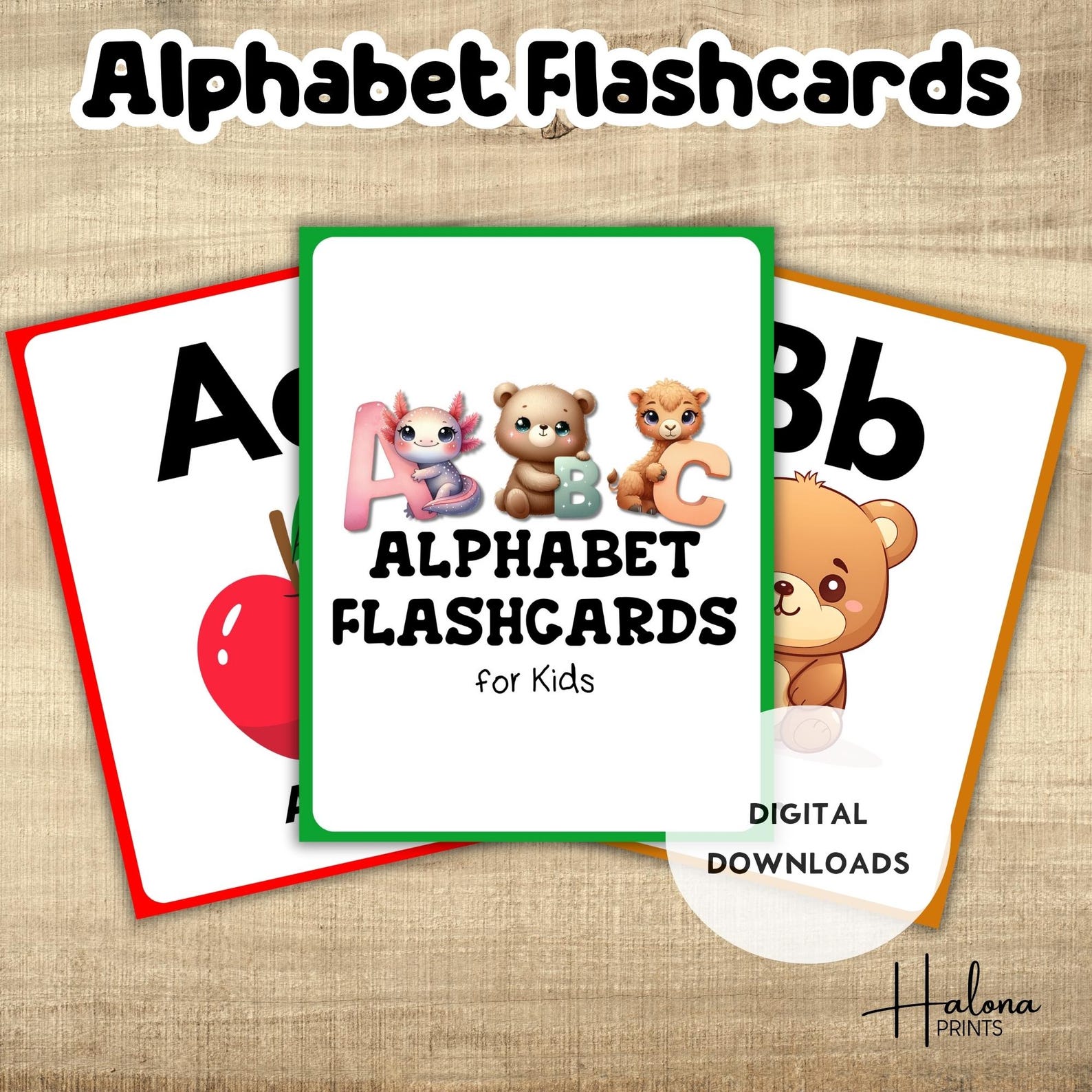 ABC Alphabet Flashcards for Kids, Homeshool Materials, Classroom Decor ...