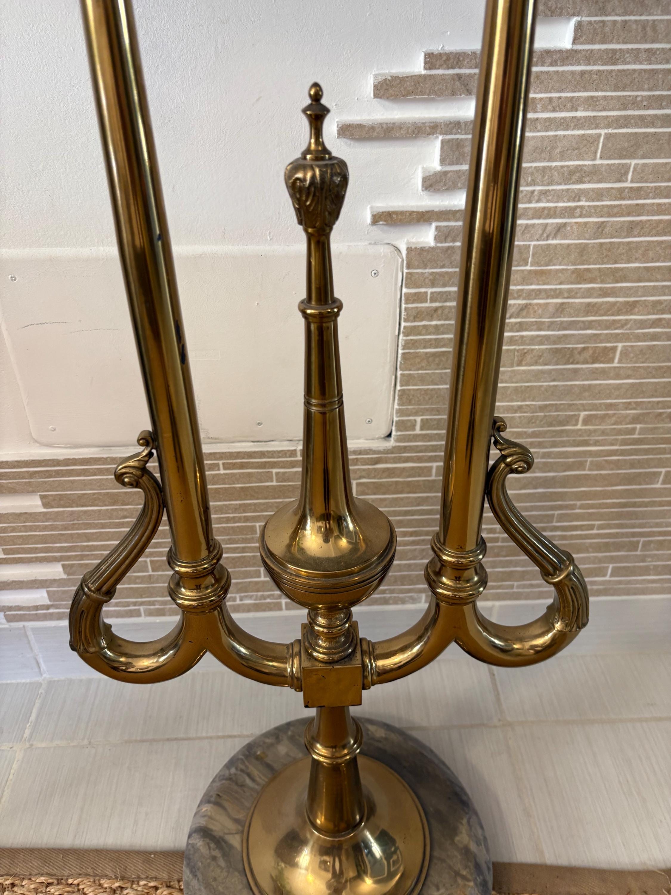 Console Hallway Vintage Mid Century Modern Design Regency Italian Brass ...