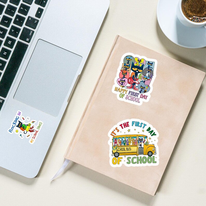 Pete the Cat Groovy Cat Sticker, the Cool Cat Back to School Sticker ...