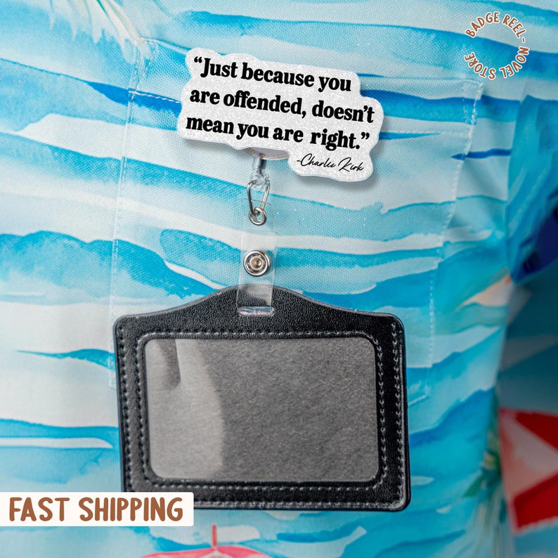 Pray for Charlie Kirk Badge Reel, Support Retractable ID Holder ...