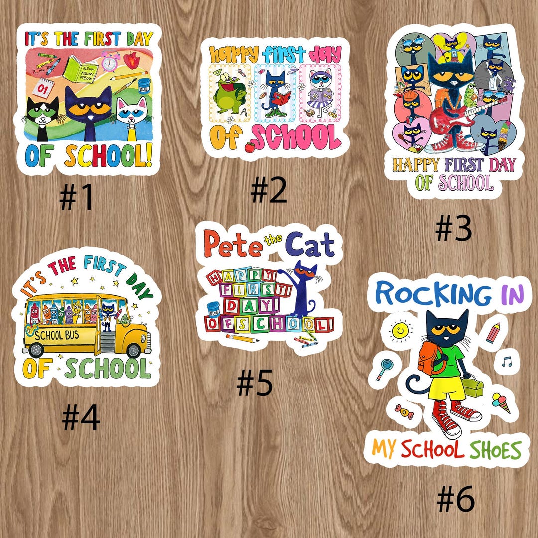 Pete the Cat Groovy Cat Sticker, the Cool Cat Back to School Sticker ...