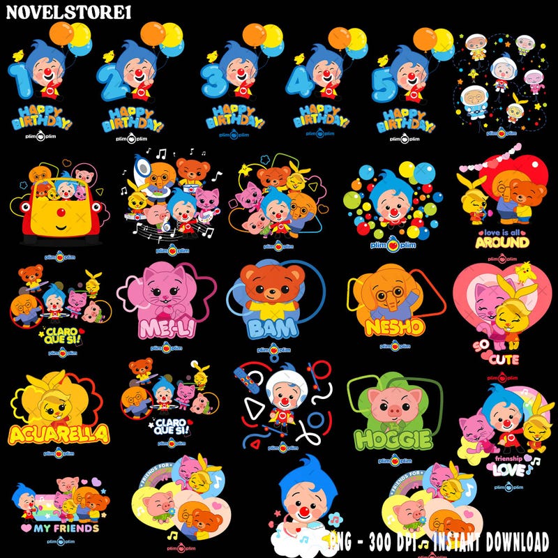 Plim Plim Characters Png - Etsy