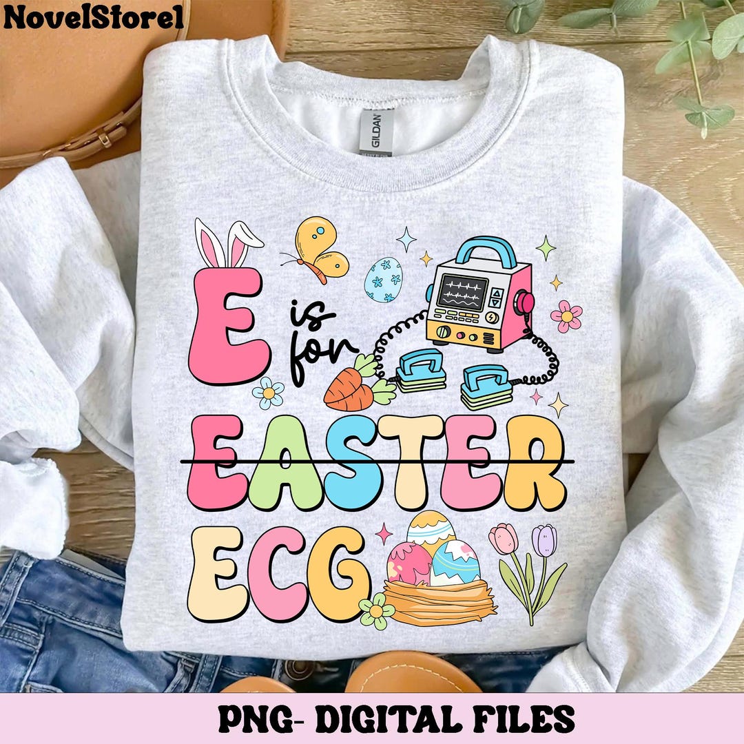 Ecg Nurse Easter Png, E is for ECG Png, Nursing Student Png, Ekg Tech ...