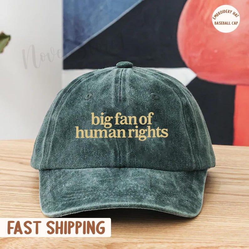 Big Fan of Human Rights Hat, Activist Hat, Equality and Social Justice ...