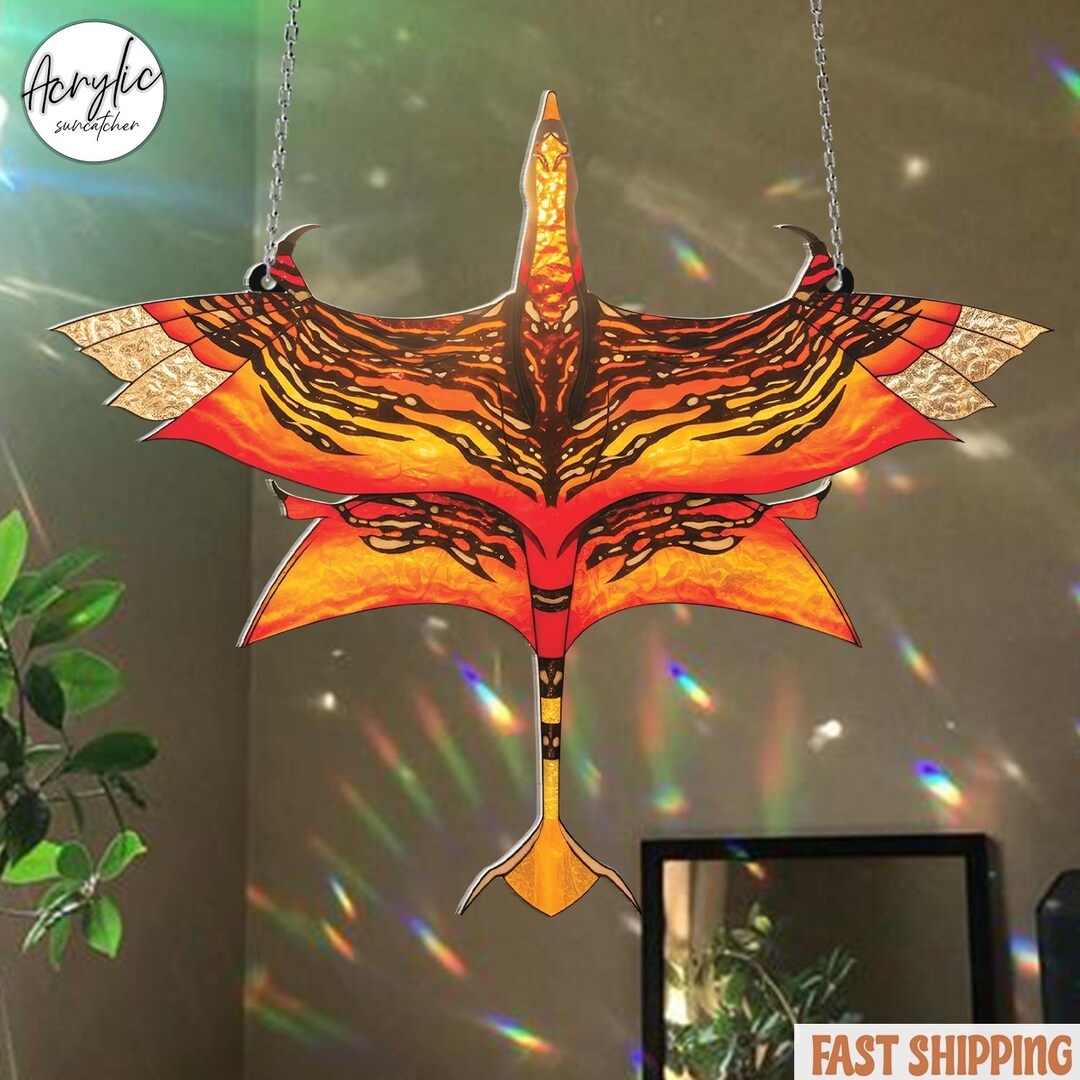 Red Leonopteryx Fier Acrylic Suncatcher, Toruk Makto Spirit Window Art ...