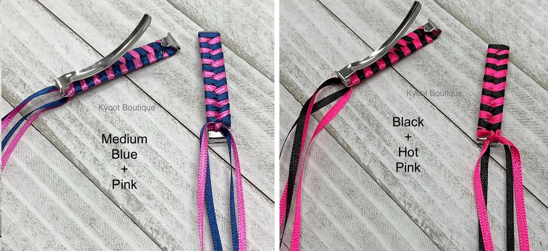 2 Ribbon Barrettes - Braided, Hair Accessory, Girl, 80's - Etsy
