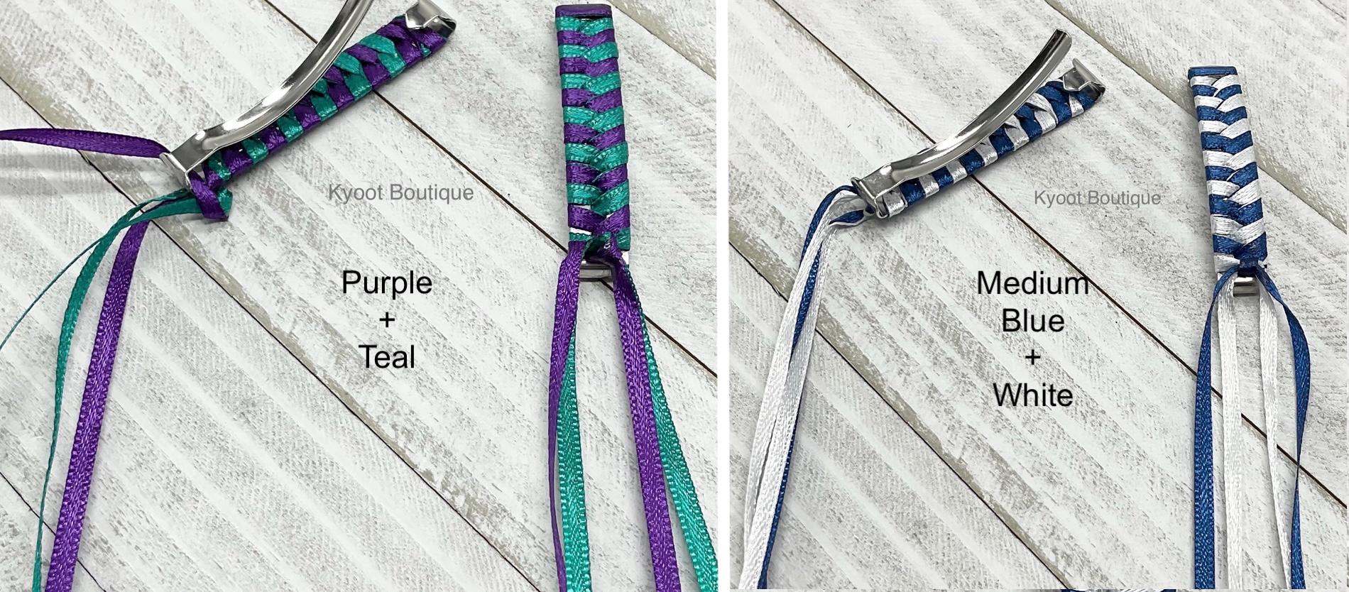 2 Ribbon Barrettes - Braided, Hair Accessory, Girl, 80's - Etsy