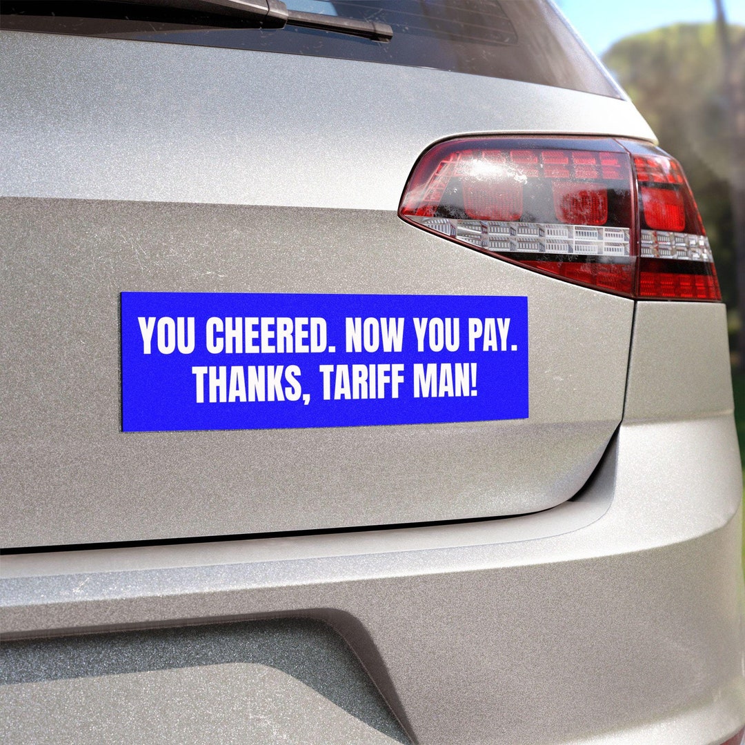 Anti-trump Tariff Car Magnet for Democrats, Funny Political Bumper ...