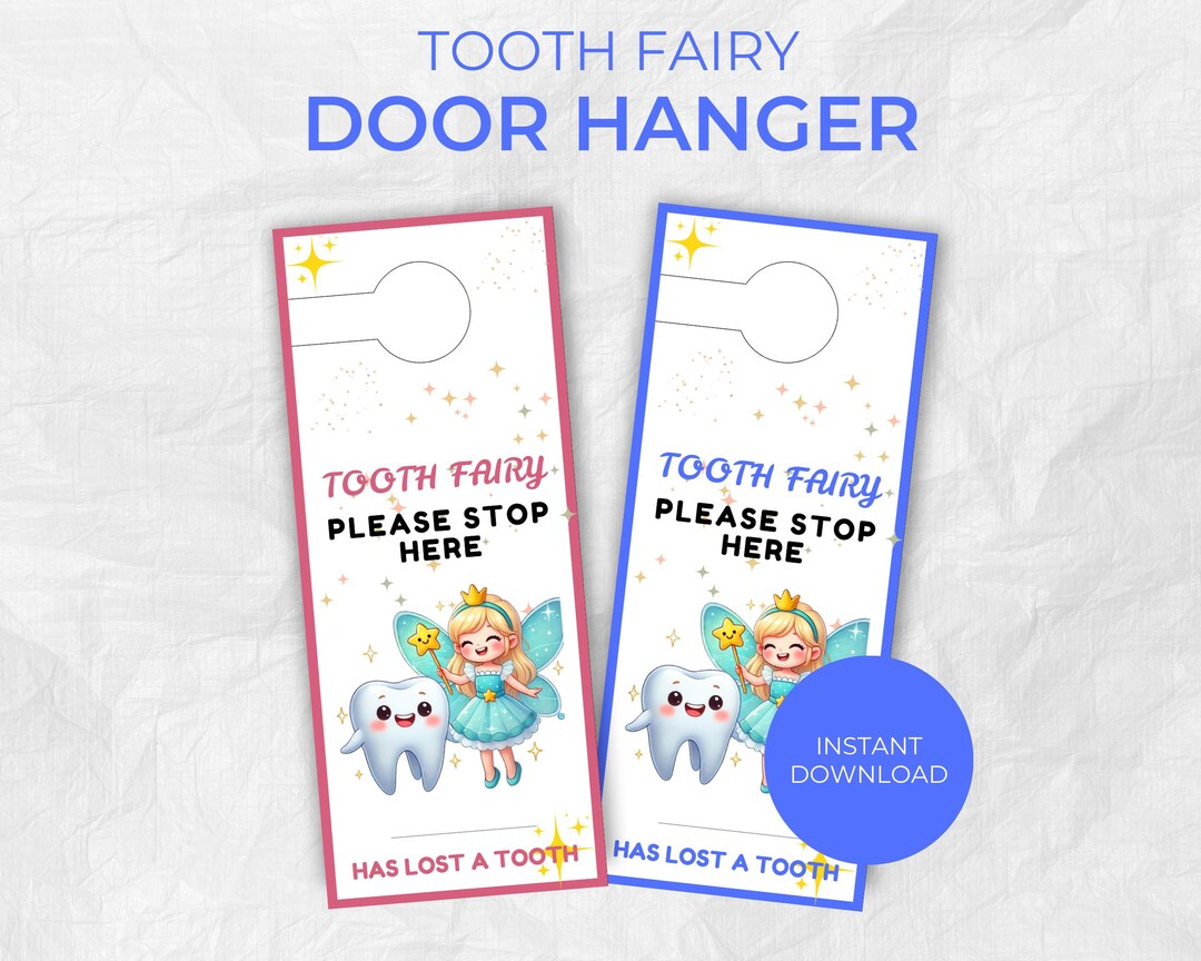 Tooth Fairy Door Hanger, Tooth Fairy Visit Sign, First Lost Tooth ...