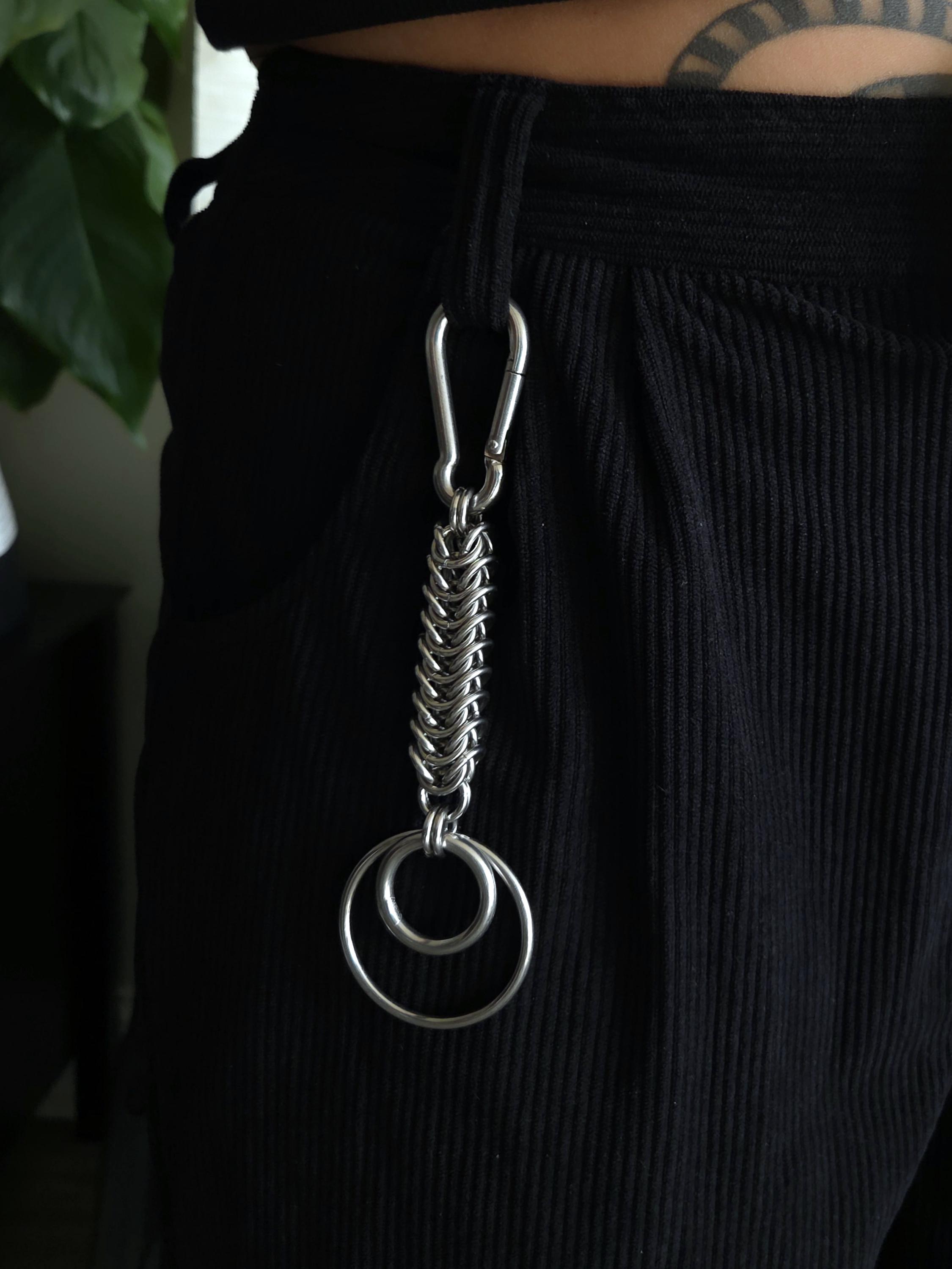 Box Weave Keychain, Stainless Steel Chainmail, Y2K Goth Alternative - Etsy
